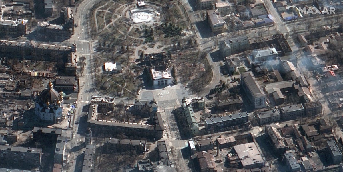 In photos: Collapsed remains of Mariupol theatre after Russian ...