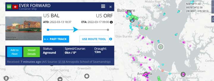Ever Forward, ‘cousin’ ship to Ever Given, runs aground off U.S. coast ...