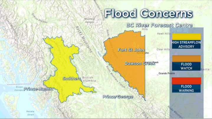 Environment Canada warns of heavy rain for parts of northern B.C ...