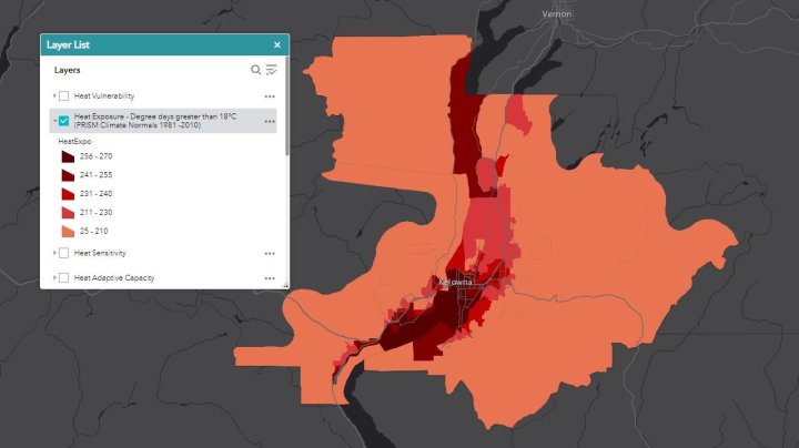 New climate maps by Interior Health show heat, flooding, smoke and cold ...