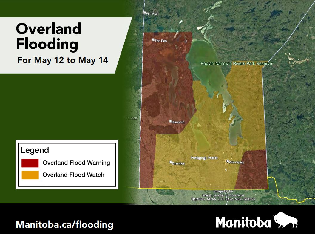 Overland flood watches upgraded to warnings as Manitoba braces for more ...