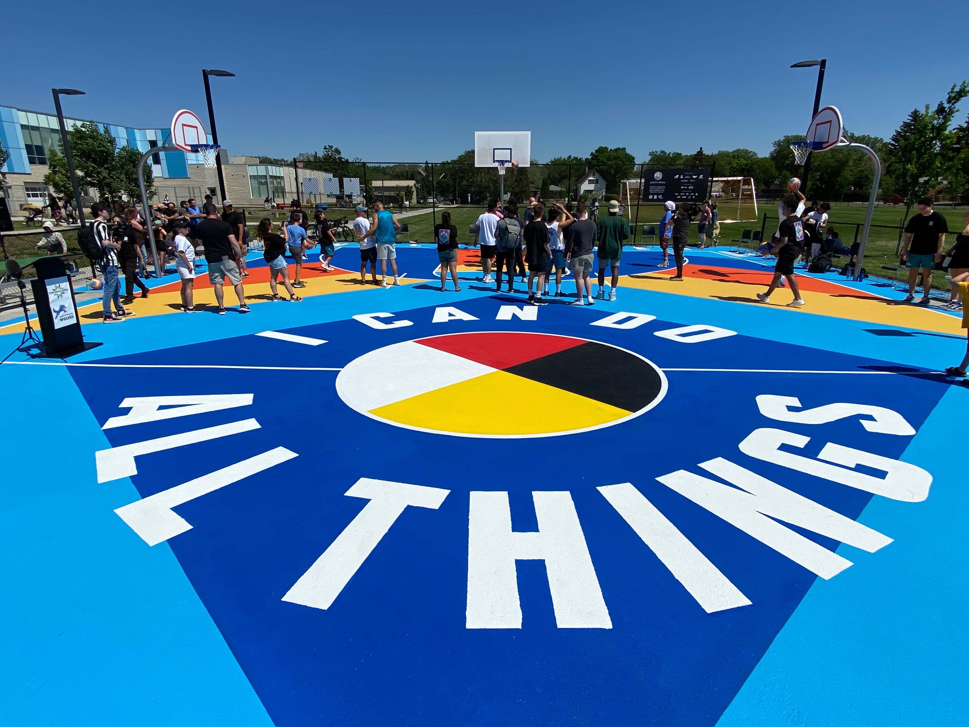 Scott Collegiate, Buckets and Borders unveils basketball court designed ...