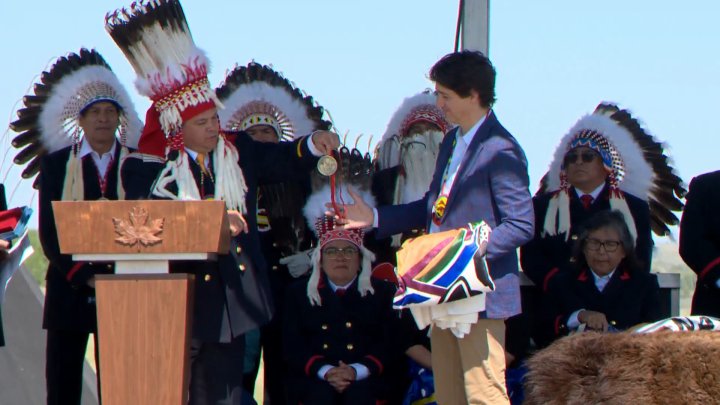 Prime Minister signs historic $1.3B land claim settlement with Siksika ...