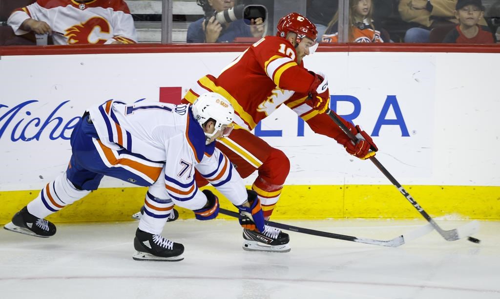 Stone, Sutter lead the way as Calgary Flames blank Oilers 4-0 in pre ...