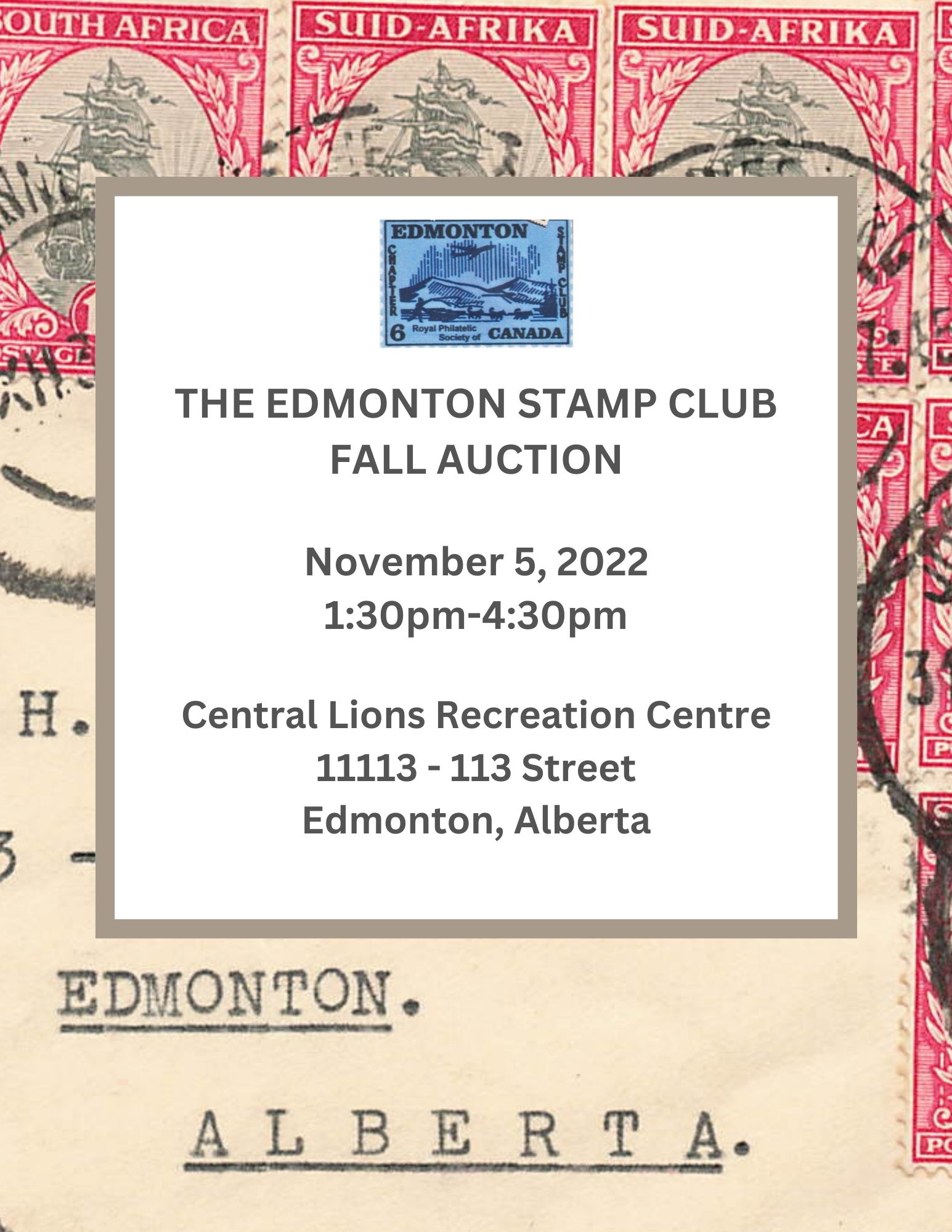 Edmonton Stamp Club 2022 Fall Auction - GlobalNews Events