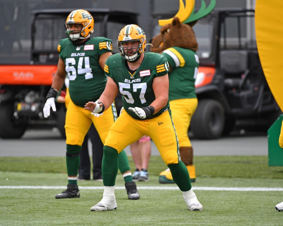 Elks trade OL Beard to Hamilton for OL Gibbon - Edmonton | Globalnews.ca