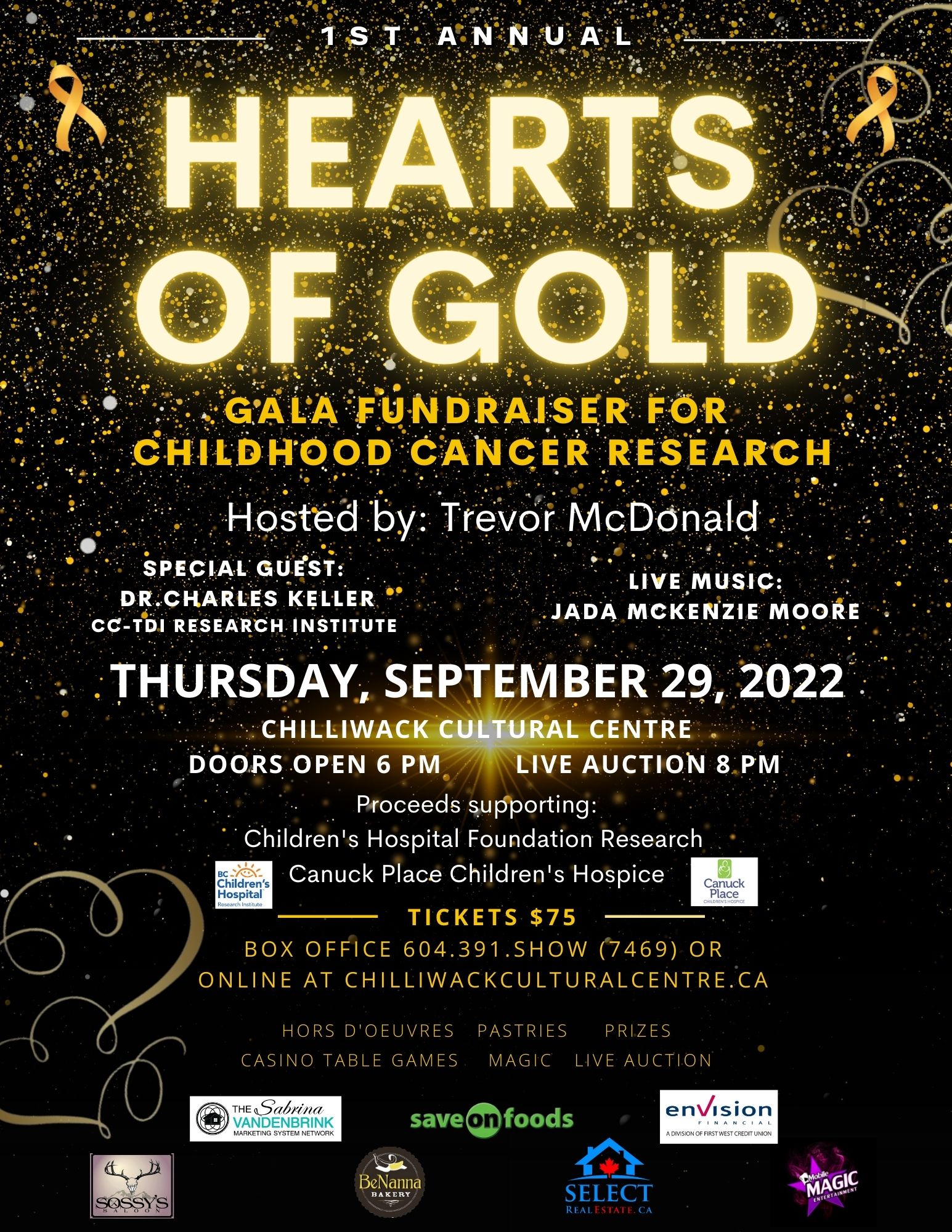 Hearts of Gold Gala Fundraiser for Childhood Cancer Research ...