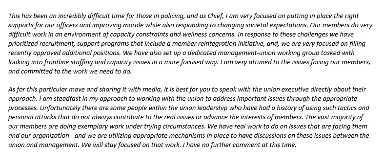 Halifax police chief vote of confidence ‘entirely performative,’ says ...