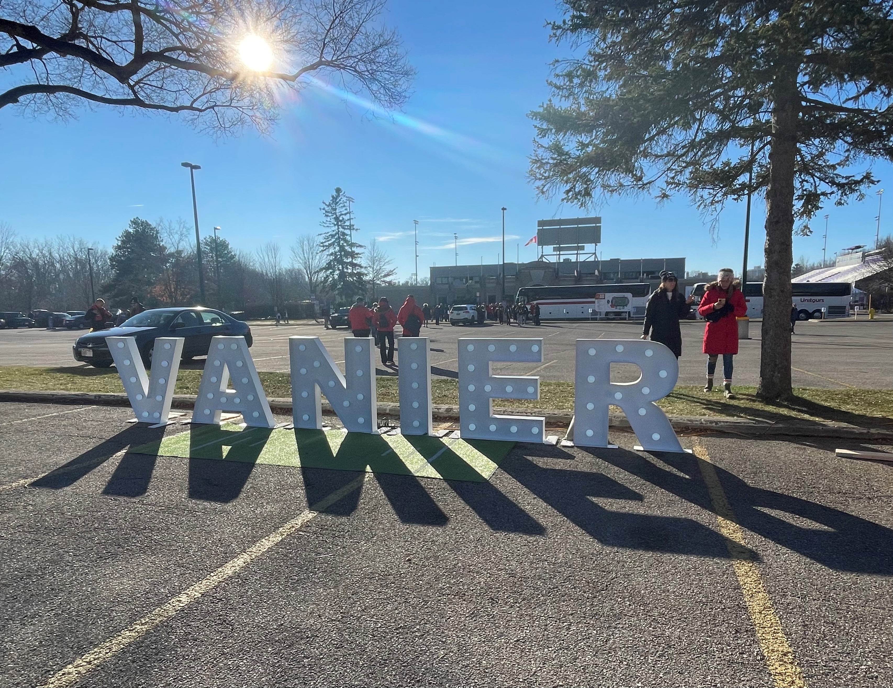 Football fans gather at Western Alumni Stadium in London, Ont. for ...