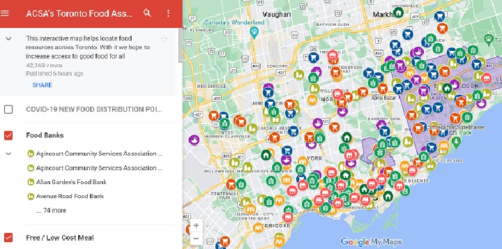 Virtual map aims to connect people to food resources across Toronto ...