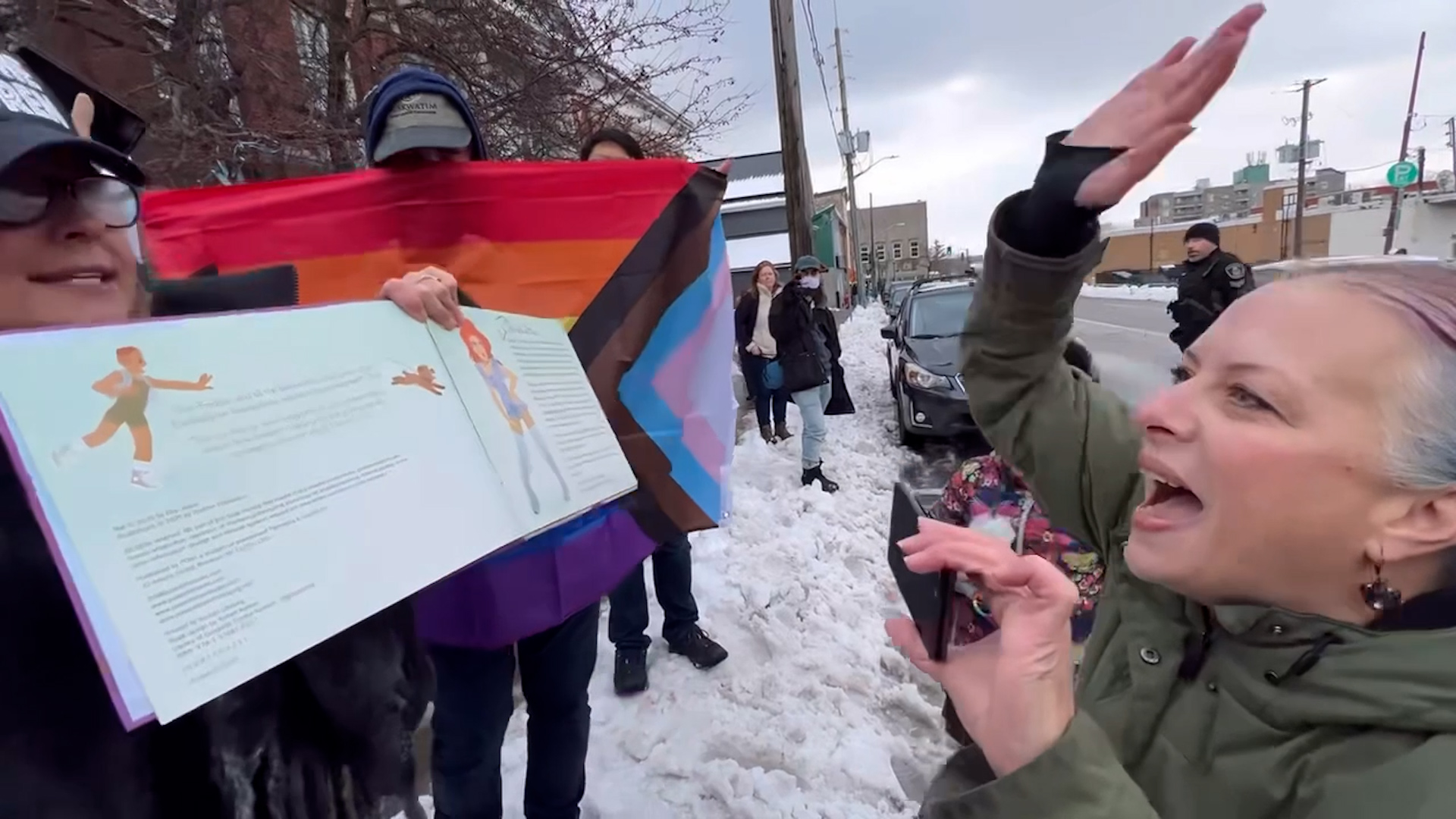 Opposing protest groups clash outside Brockville, Ont. drag event ...
