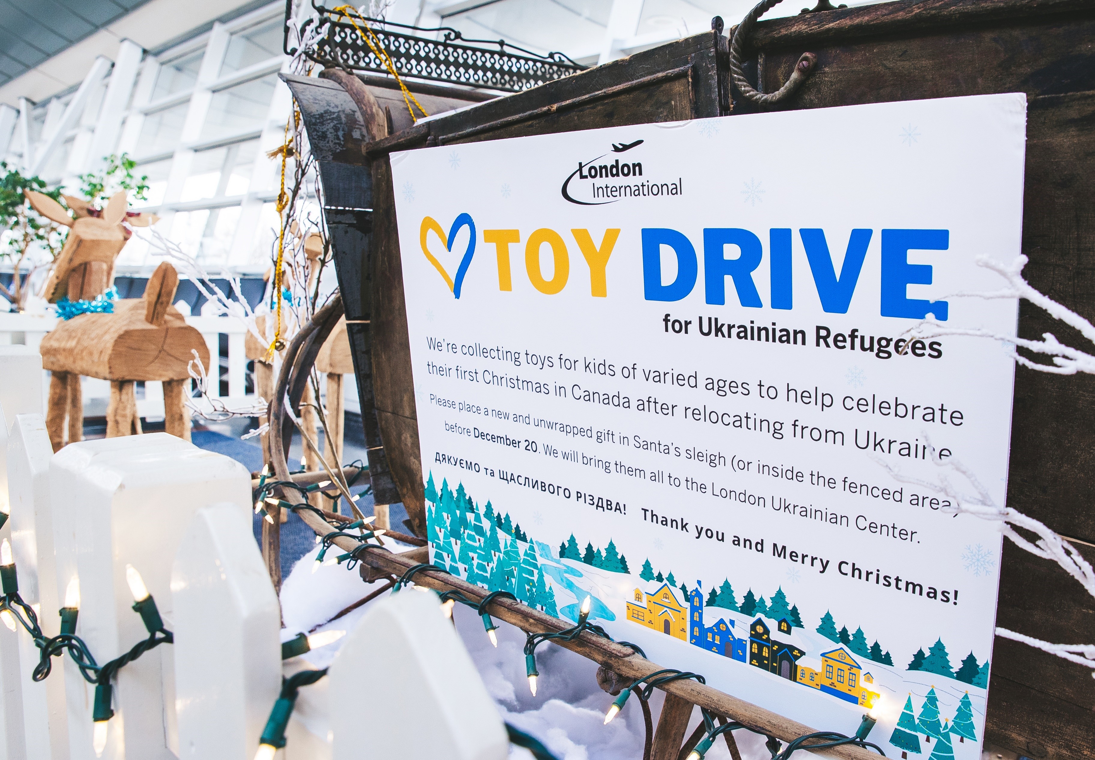 London International Airport and London Ukrainian Centre gather toys ...
