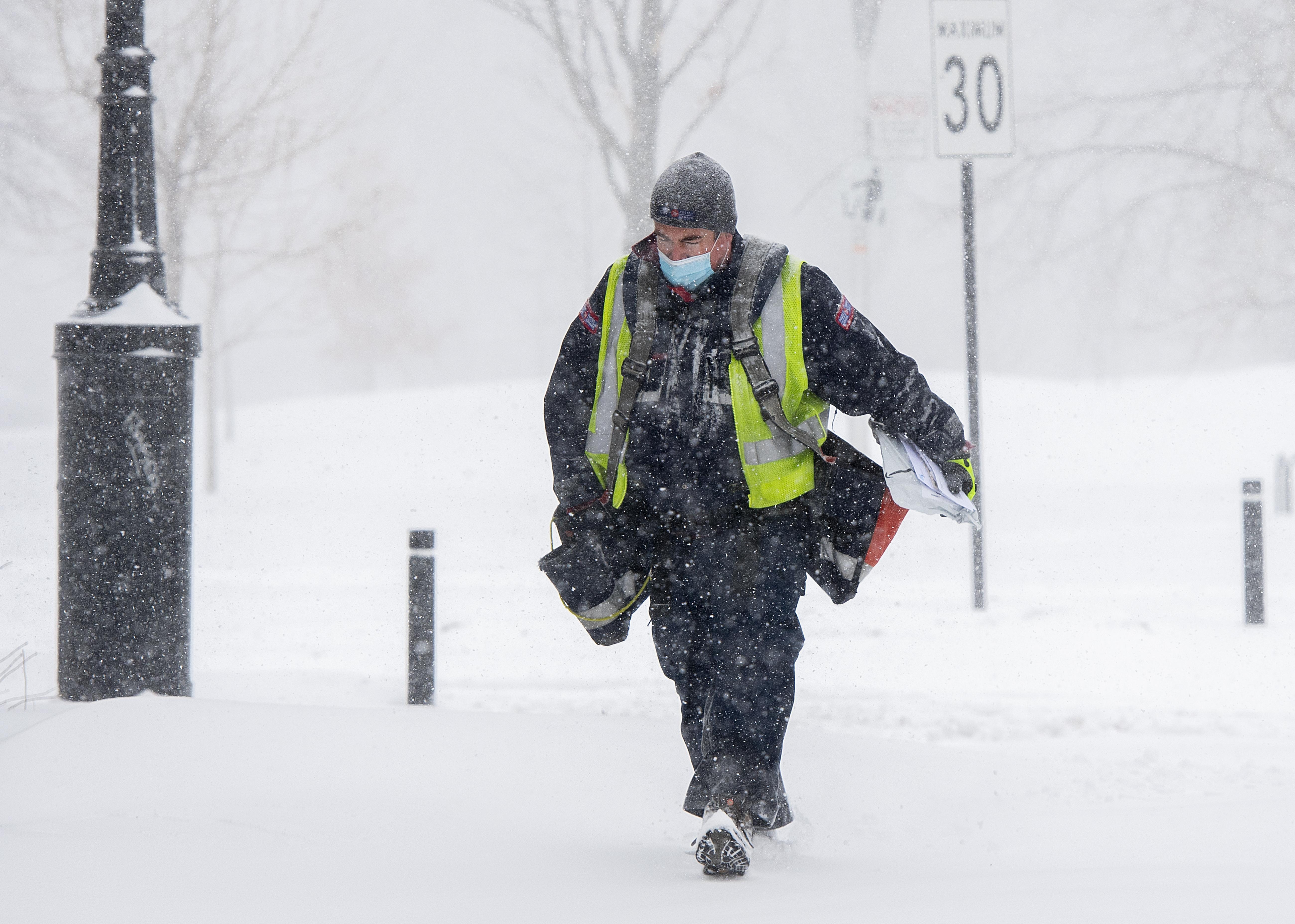 Mail delivery suspended in much of South Coast after heavy snowfall ...