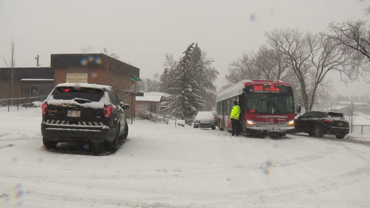 Calgary police warn of winter driving conditions as collisions close ...