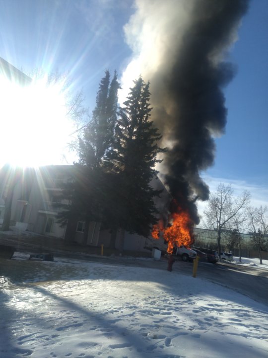 Calgary crews put out vehicle fire threatening nearby condos - Calgary ...
