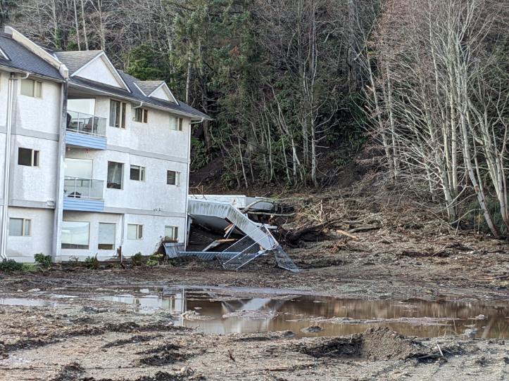 Alert issued after landslide forces of evacuation of apartment ...