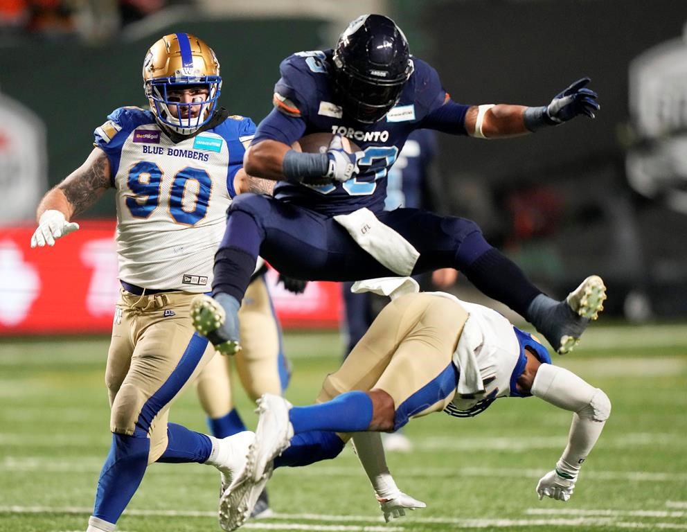 Source: Canadian running back Andrew Harris agrees to remain with Argos ...