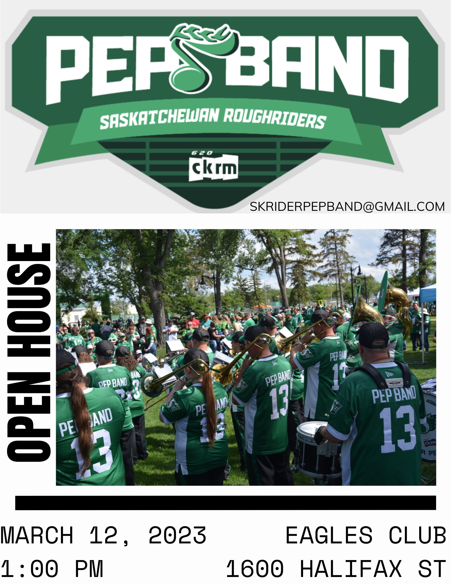 Saskatchewan Roughrider Pep Band Open House-First Rehearsal for 2023 ...