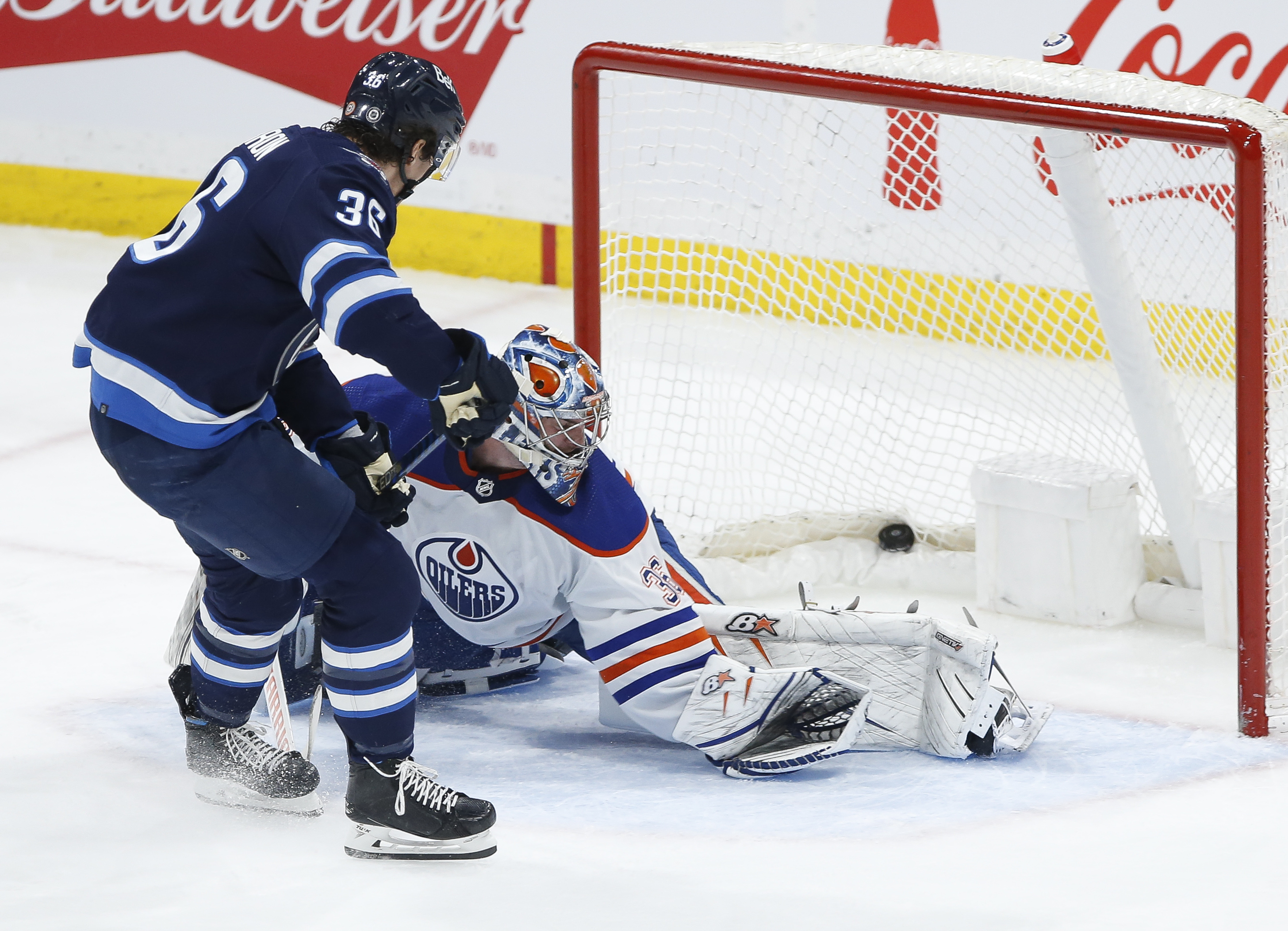 Jack Campbell in goal for Edmonton Oilers against Sharks - Edmonton ...
