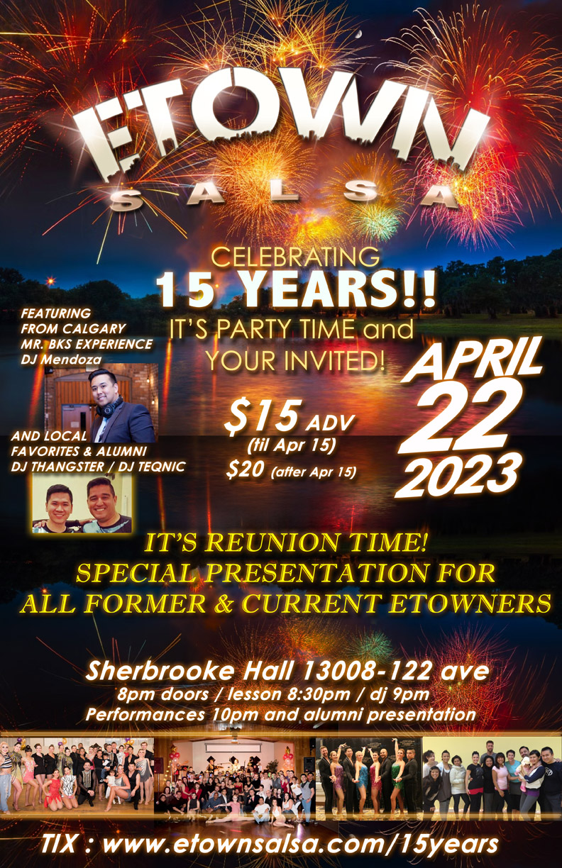 LATIN SOCIAL PARTY ETOWN SALSA CELEBRATING 15 YEARS - GlobalNews Events