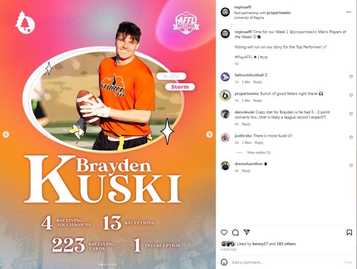 Regina AFFL continuing to grow - Regina | Globalnews.ca