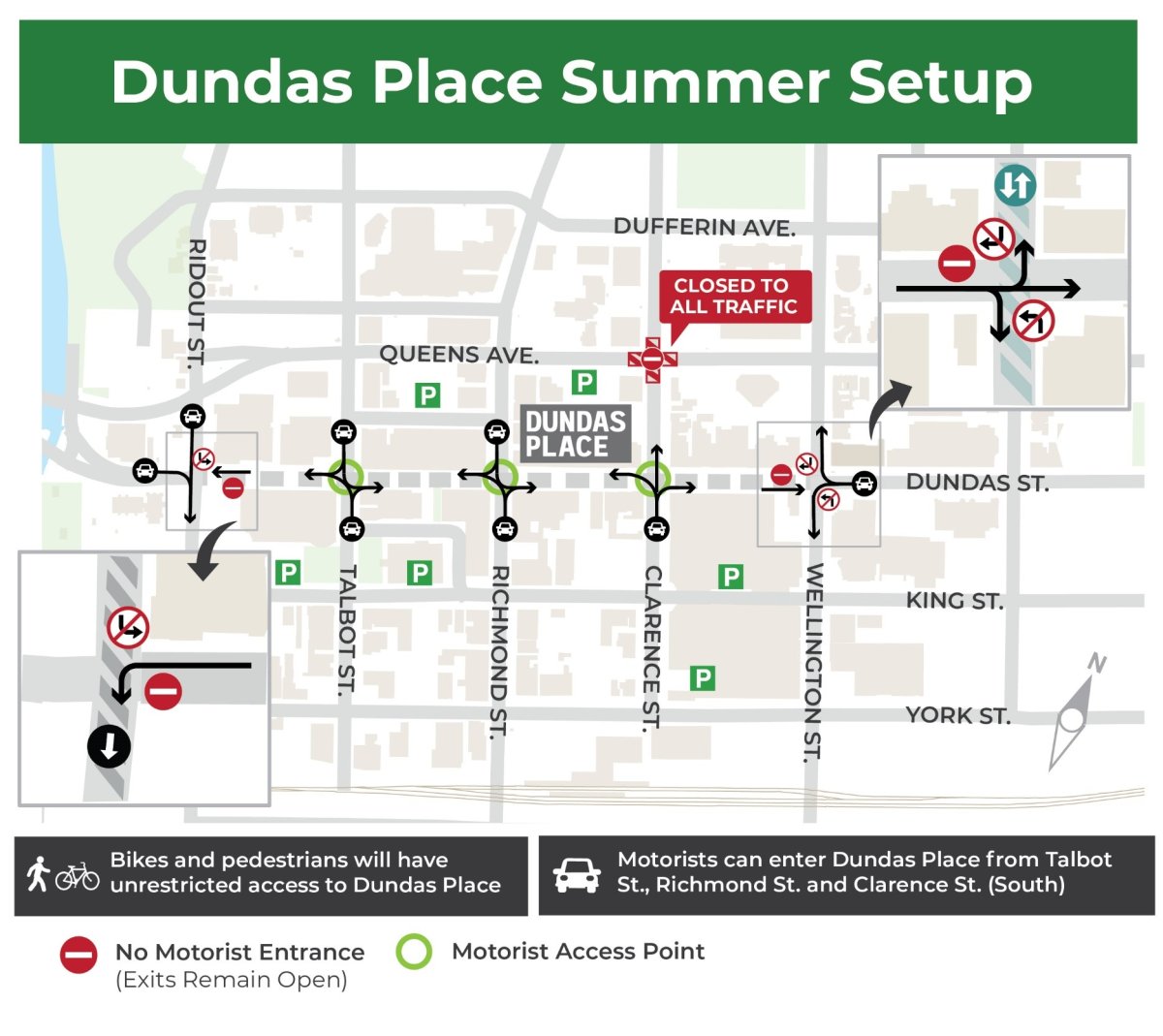 ‘Kind of confusing’ traffic restrictions return to Dundas Place ...