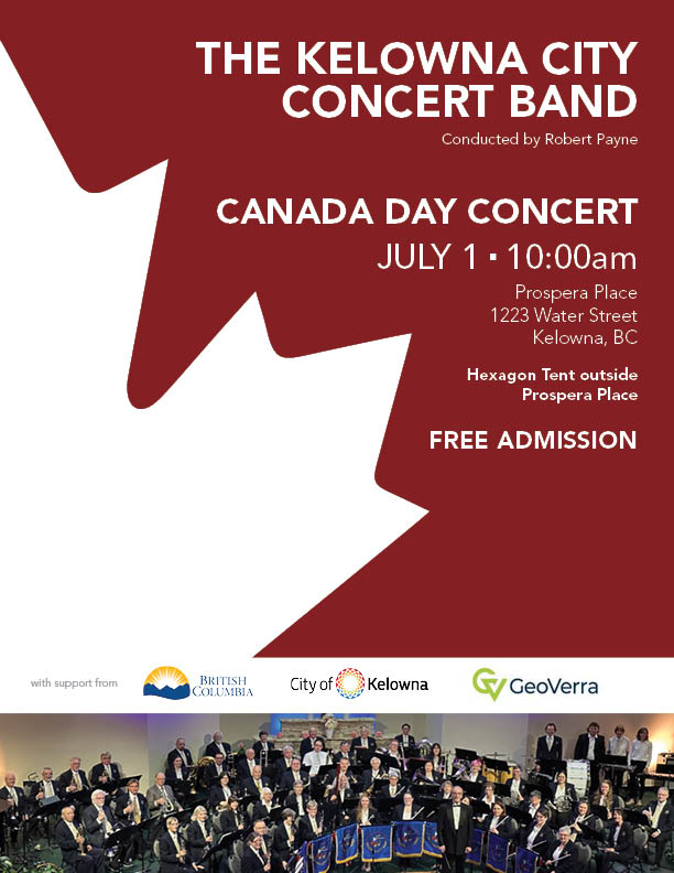 Free concert for Canada Day – Kelowna City Concert Band - GlobalNews Events