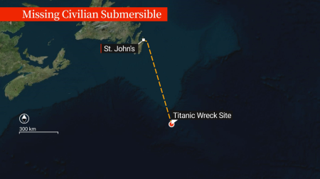 Race to find missing Titanic submersible has crews ‘working around the ...