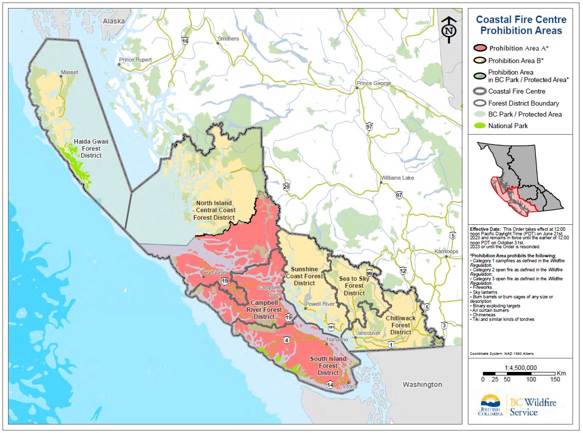 Campfire ban to be lifted for parts of B.C. coast on Wednesday - BC ...