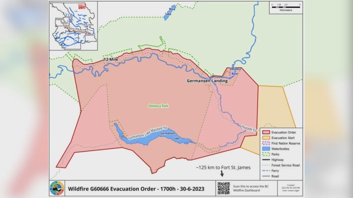 Evacuation order issued in northern B.C. due to massive wildfire ...