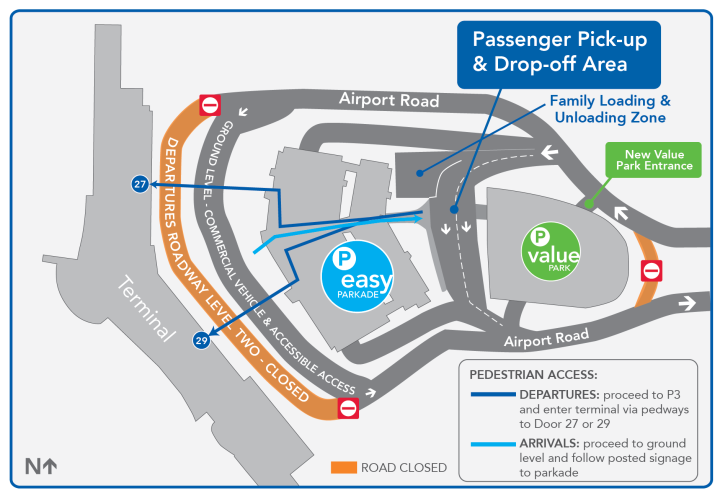 Edmonton airport to change passenger pickup, drop-off spots when ...