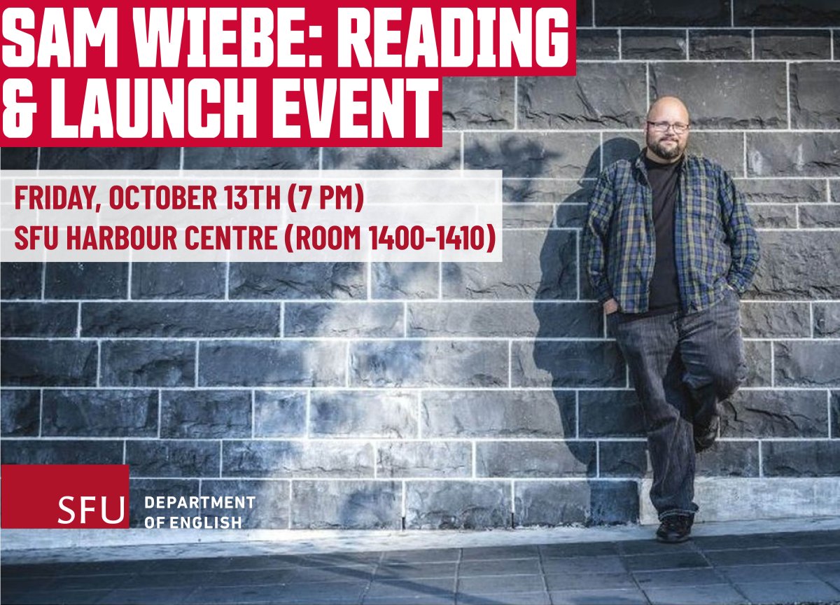 Sam Wiebe: Reading & Launch Event - GlobalNews Events