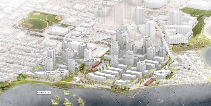 Concept plans for former mill site in Kelowna show multiple highrises ...