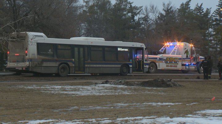 Regina city bus collides with traffic light following medical emergency ...