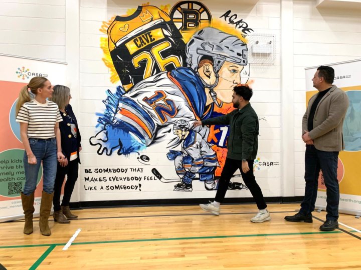 Late Edmonton Oilers player Colby Cave honoured with mural - Edmonton ...