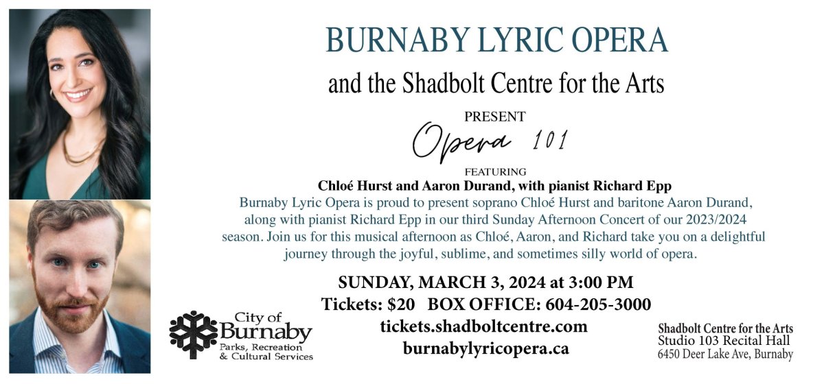 Burnaby Lyric Opera presents Opera 101 - GlobalNews Events
