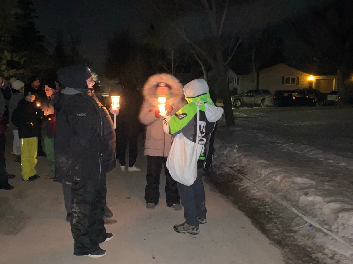 Community members hold vigil to remember Manitoba family killed ...