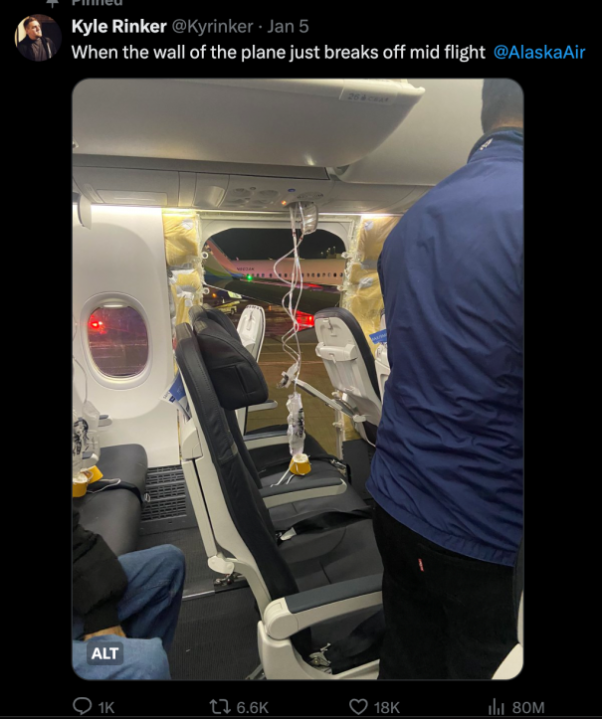 3 passengers sue Alaska Airlines, Boeing for $1B over mid-flight door ...