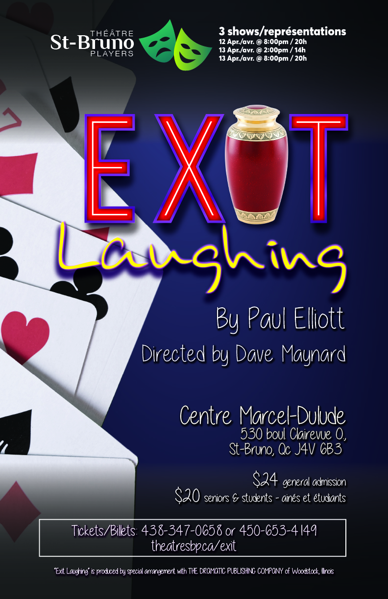 Theatre St-Bruno Players presents Exit Laughing by Paul Elliott ...