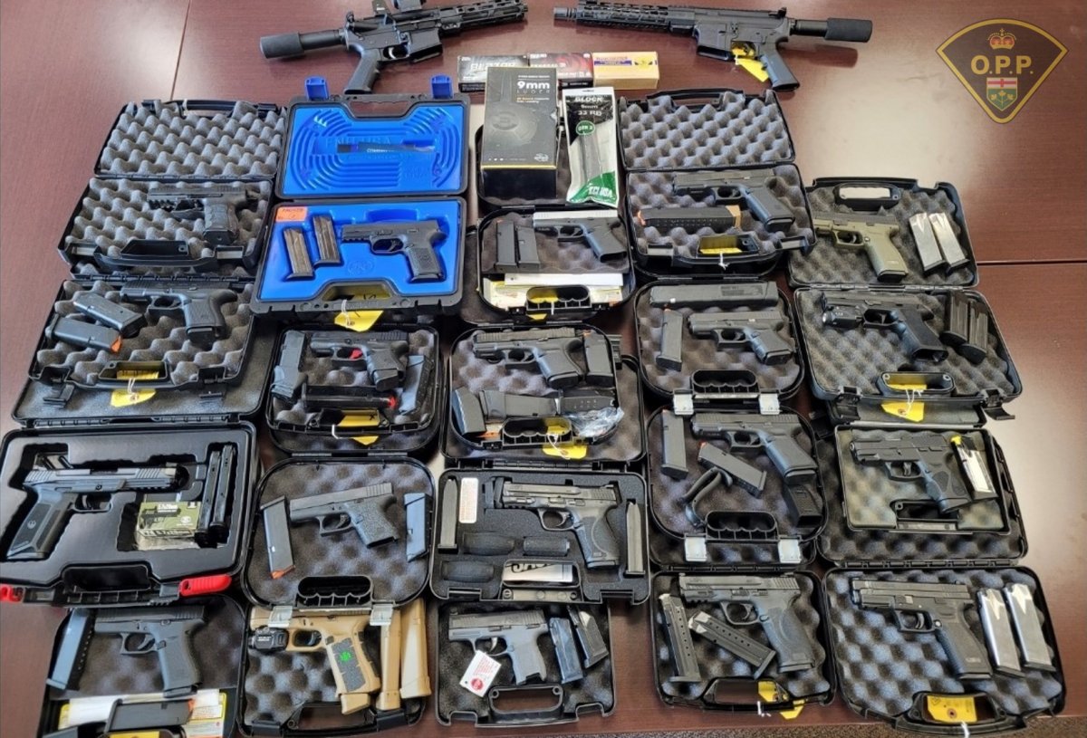 3 suitcases of firearms seized after being smuggled from U.S. into ...