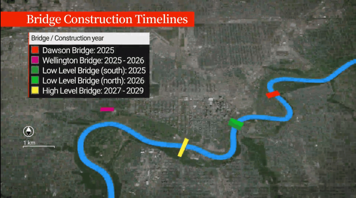 Edmonton mulls Walterdale Bridge 2-way traffic flow changes amid ...