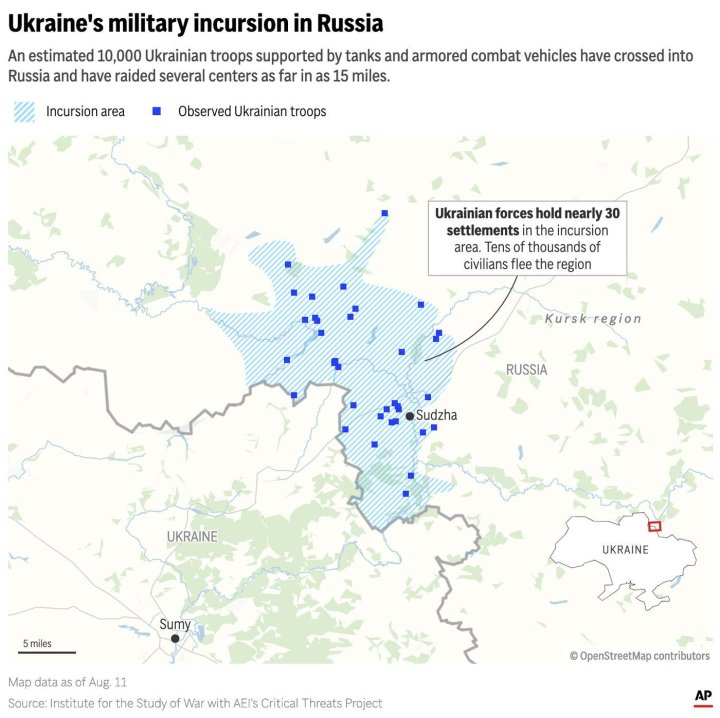 Ukraine says its forces control 1,000 square kilometres of Russian ...