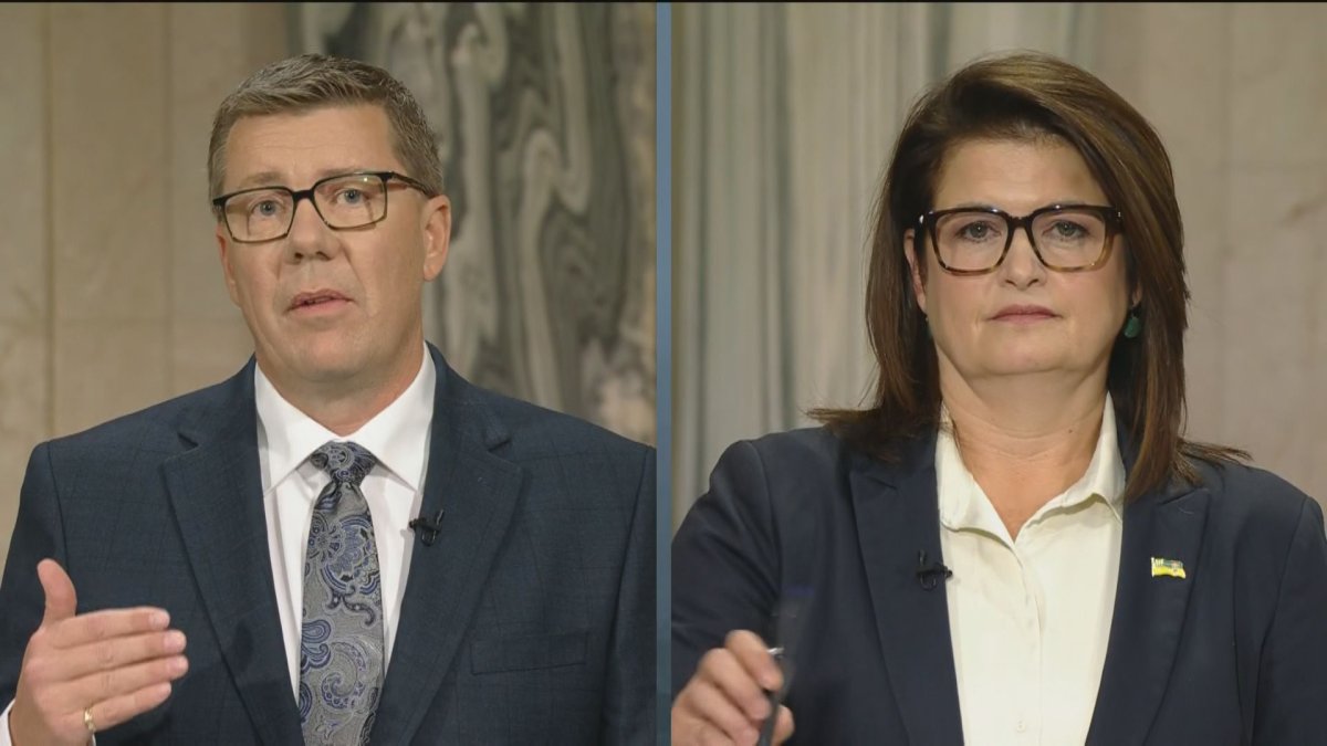 Moe and Beck spar in televised leaders’ debate | Globalnews.ca