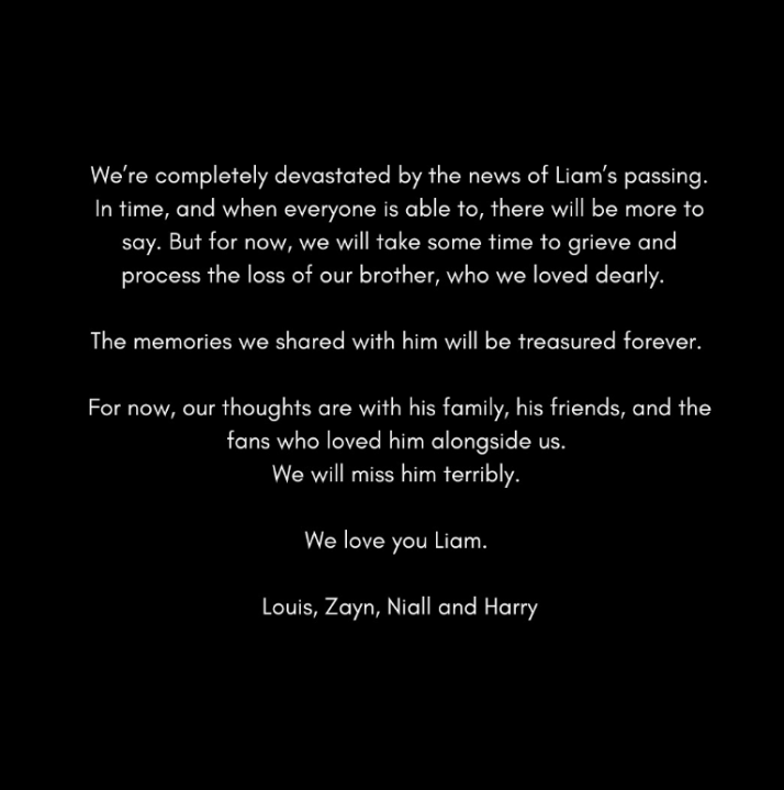Liam Payne’s death: One Direction members left ‘beyond devastated ...