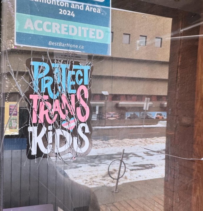 Hate crimes unit investigating vandalism at downtown Edmonton 2SLGBTQ ...