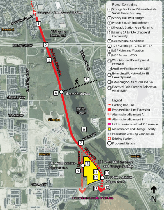 City of Calgary exploring Red Line LRT extension further south ...