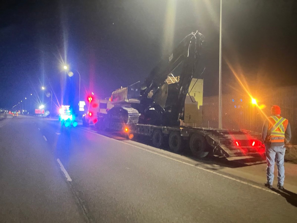 East Edmonton overpass damaged after being hit by semi-truck - Edmonton ...