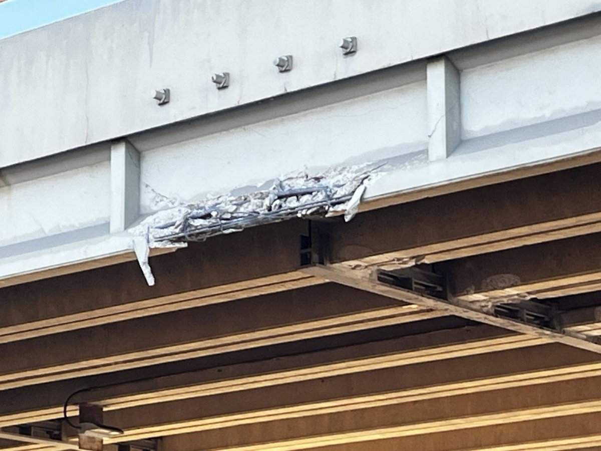 East Edmonton overpass damaged after being hit by semi-truck - Edmonton ...