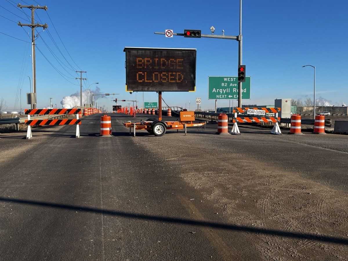 East Edmonton overpass damaged after being hit by semi-truck - Edmonton ...