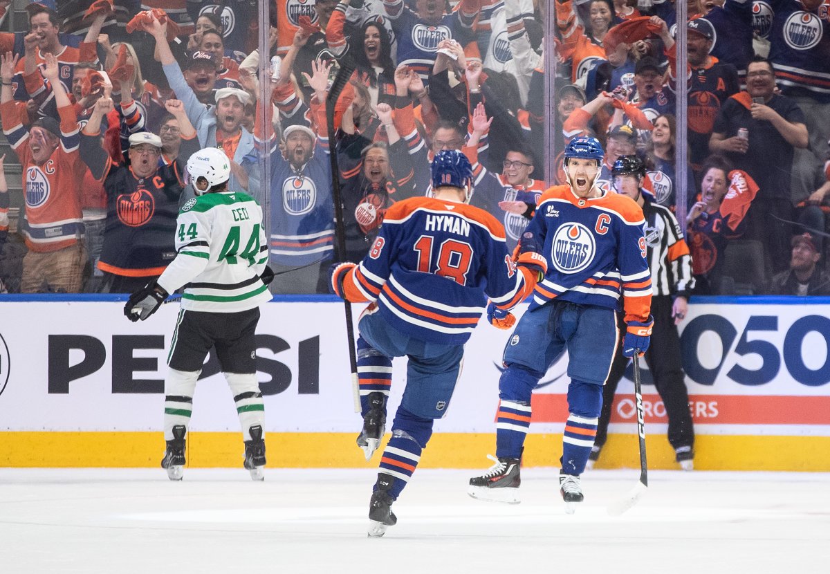 Hyman, McDavid each score twice, as Oilers top Stars 6-1, in Game 3 ...